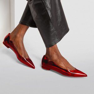 Christian Louboutin | Shoes | Christian Louboutin Hot Chickita Scallop Patent Ballerina Flat ...